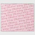 Merry Christmas Script Wrapping Paper | Zazzle