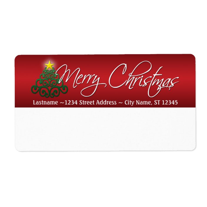 Merry Christmas Shipping Labels | Zazzle.com