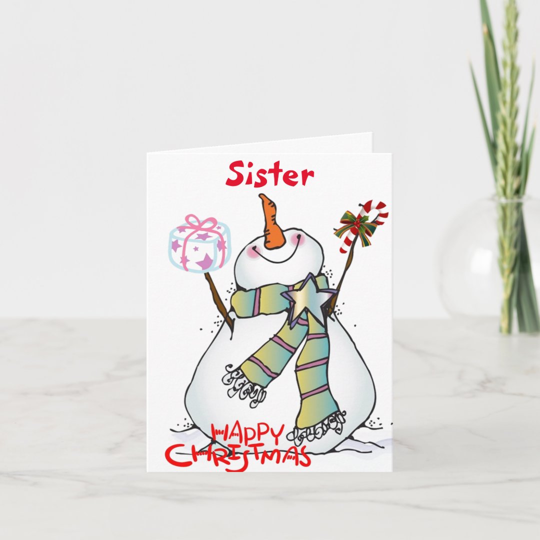 MERRY CHRISTMAS ****SISTER**** HOLIDAY CARD | Zazzle