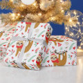 Merry Christmas Sloth | Holidays Wrapping Paper | Zazzle