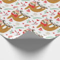 Merry Christmas Sloth | Holidays Wrapping Paper | Zazzle