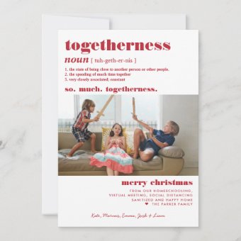 Merry Christmas | So Much Togetherness Definition Holiday Card | Zazzle
