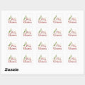 Merry Christmas Square Sticker | Zazzle