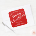 Merry Christmas Square Sticker | Zazzle