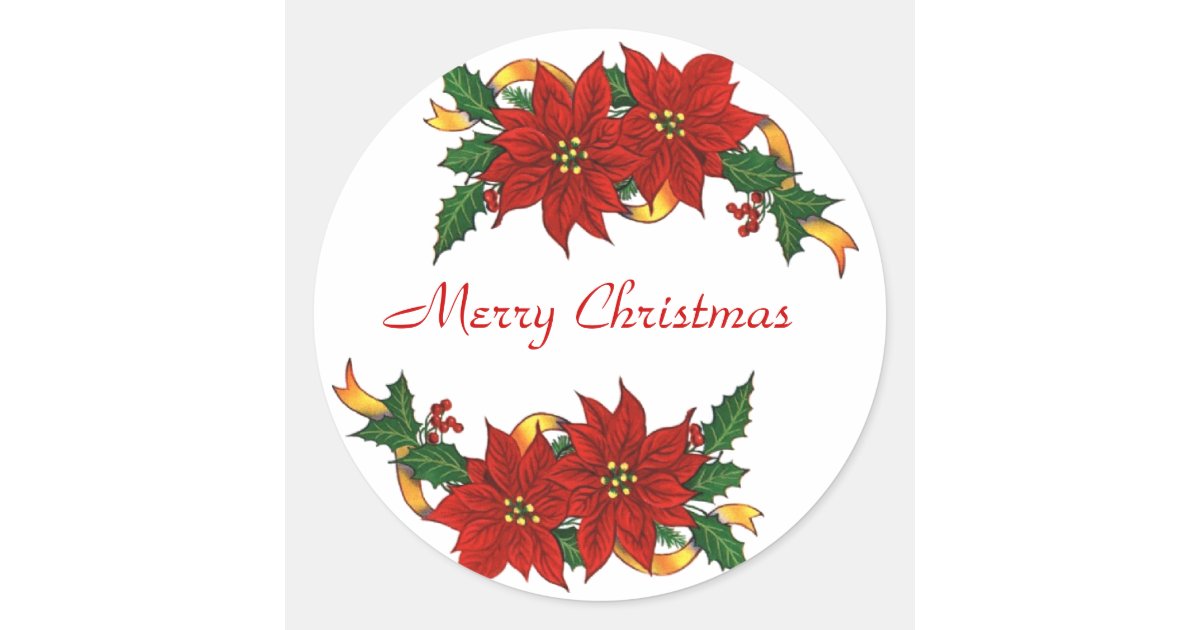 Merry Christmas STICKERS | Zazzle