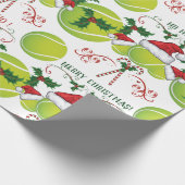 Merry Christmas Tennis Ball Santa Wrapping Paper | Zazzle
