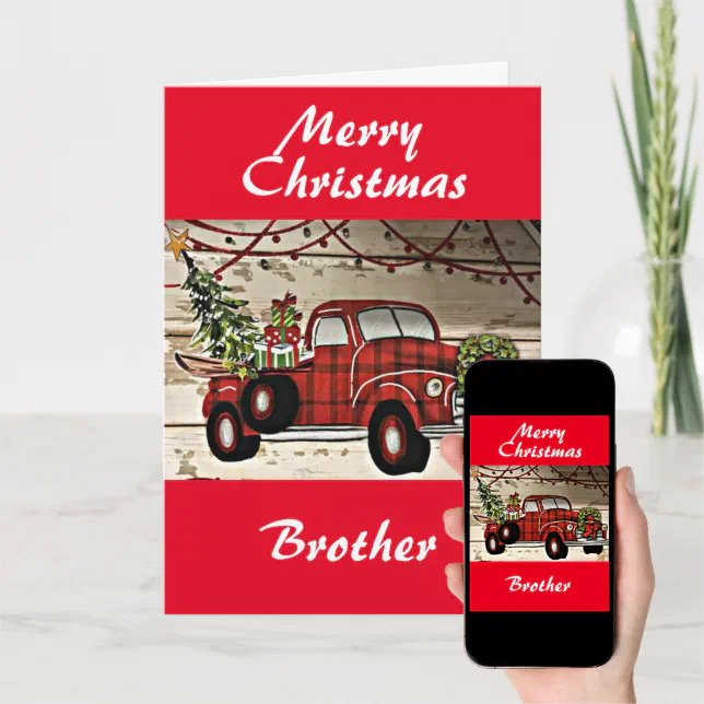 MERRY CHRISTMAS TO my **BROTHER** Card | Zazzle