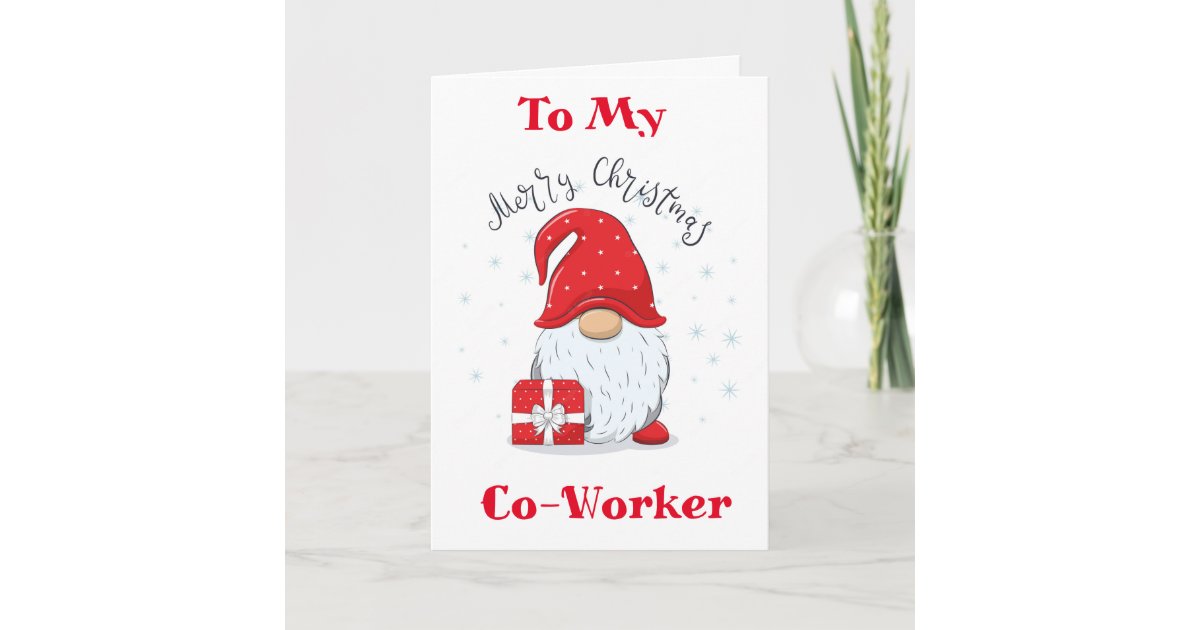 MERRY CHRISTMAS TO **MY CO-WORKER** HOLIDAY CARD | Zazzle