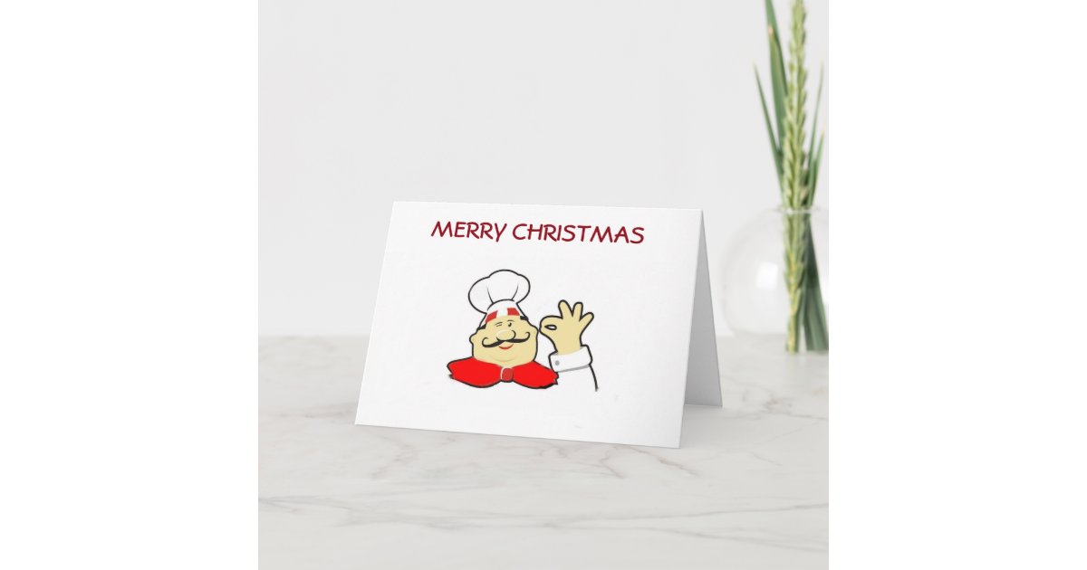 MERRY CHRISTMAS TO MY FAVORITE CHEF HOLIDAY CARD | Zazzle