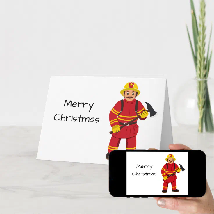*MERRY CHRISTMAS* TO MY ***FAVORITE FIREMAN*** CARD | Zazzle