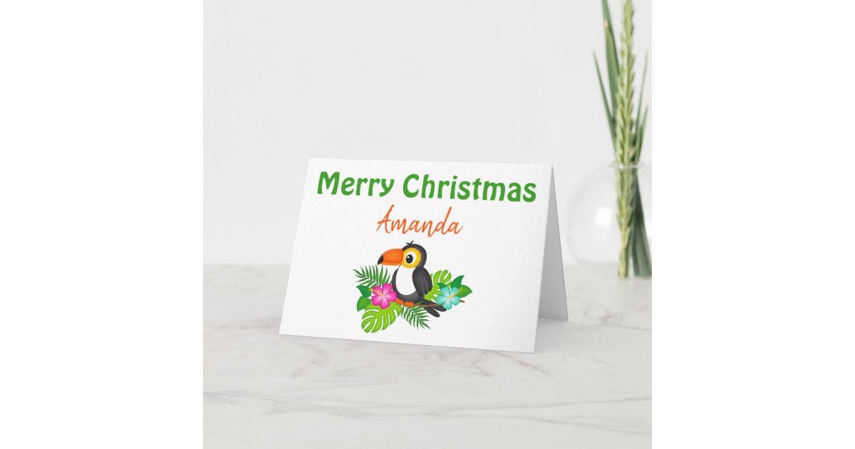 Merry Christmas Toucan Card | Zazzle