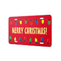 Merry Christmas tree lights car license plate | Zazzle