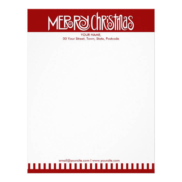 Merry Christmas white Letterhead | Zazzle.com