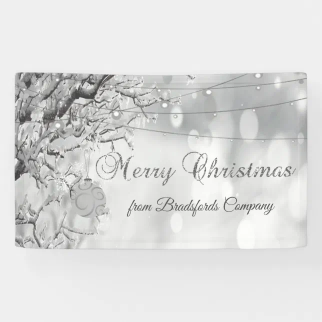 Merry Christmas, Winter Wonderland Banner | Zazzle