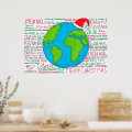 Merry Christmas World Languages Poster | Zazzle