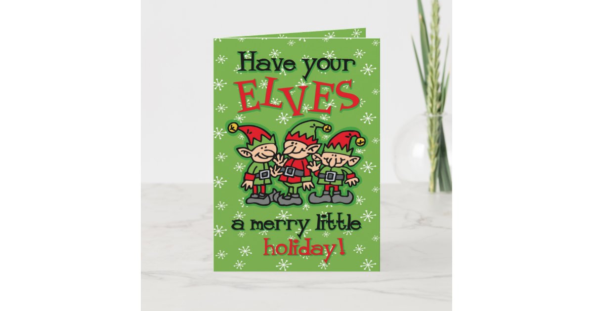 Merry Elves Christmas Card | Zazzle