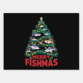 Merry Fishmas Christmas Tree Lights Fish Fishing Sign | Zazzle
