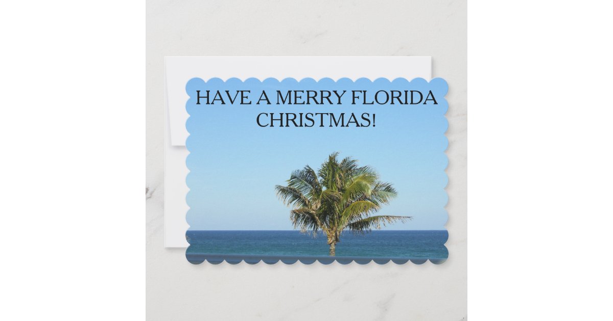 MERRY FLORIDA CHRISTMAS HOLIDAY CARD | Zazzle