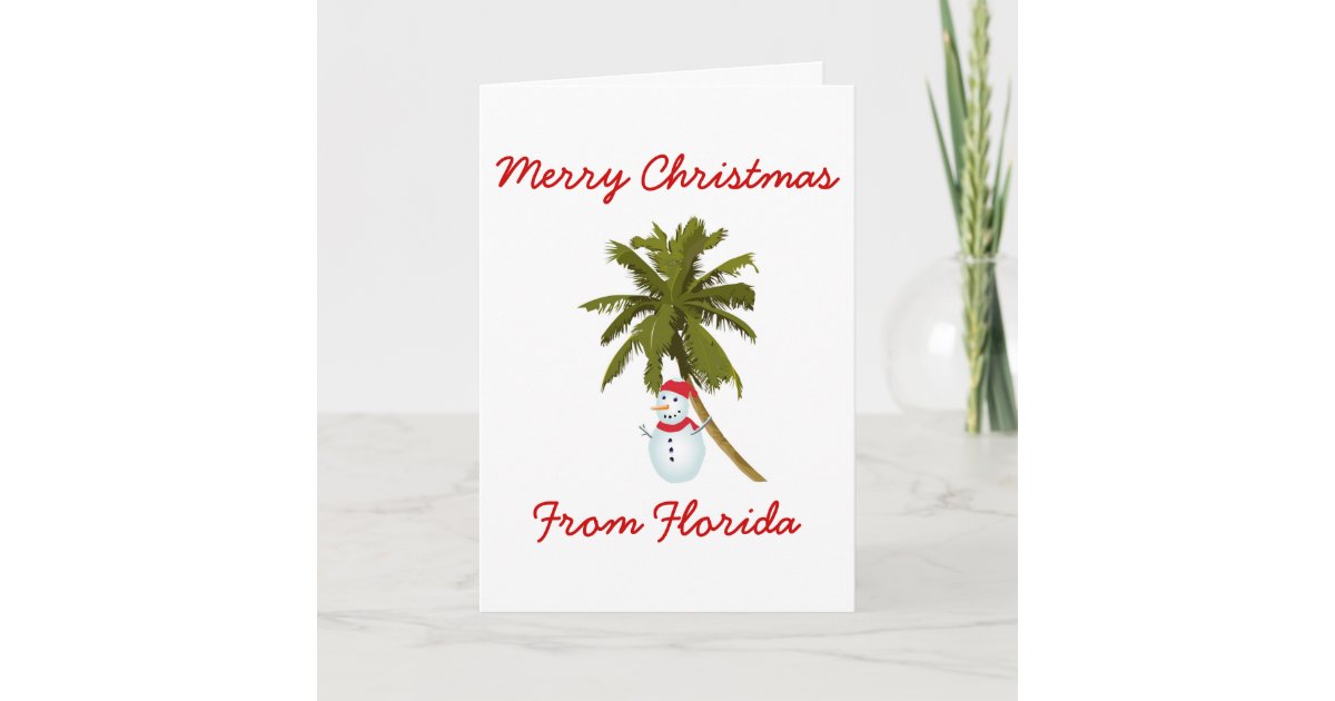 Merry Florida Christmas Holiday Card | Zazzle.com