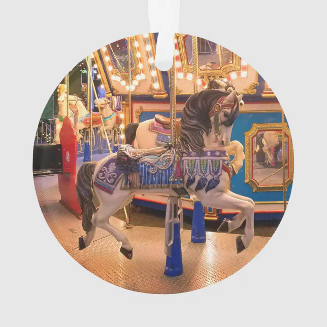 Merry Go Round Acrylic Christmas Ornament | Zazzle