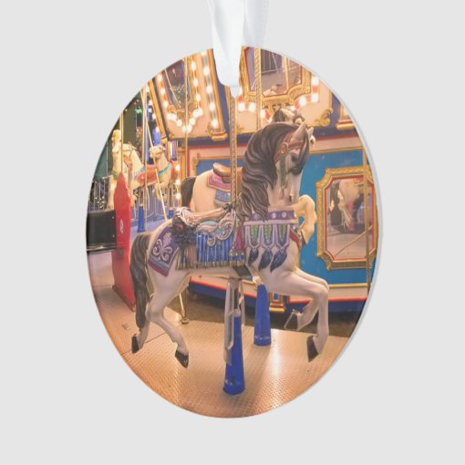 Merry Go Round Acrylic Christmas Ornament | Zazzle