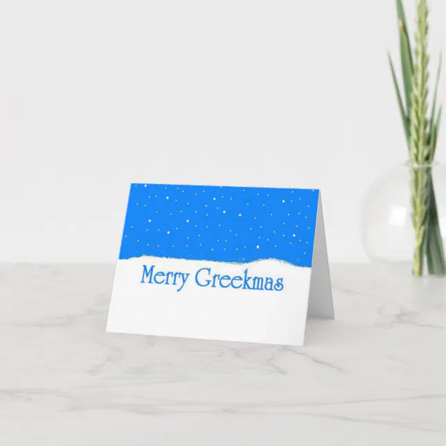 Merry Greekmas - Greek Christmas Card | Zazzle