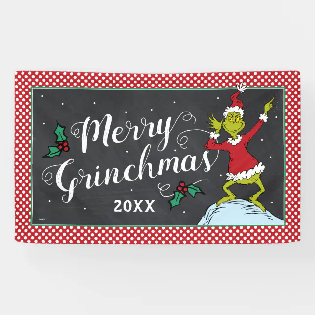 Merry Grinchmas | Grinch Holiday Party Banner | Zazzle