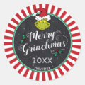Merry Grinchmas | Grinch Holiday Party Classic Round Sticker | Zazzle