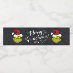 Merry Grinchmas | Grinch Holiday Party Water Bottle Label | Zazzle