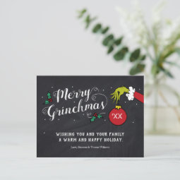 Merry Grinchmas | Grinch Holiday Postcard | Zazzle