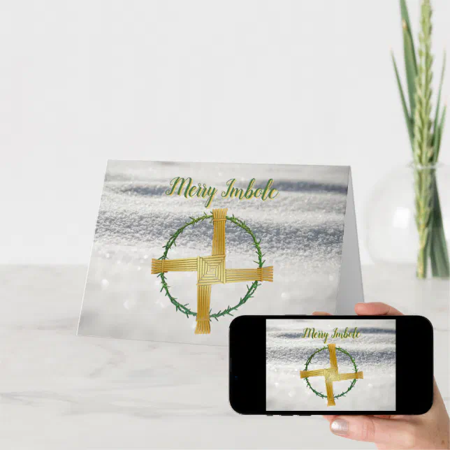 Merry Imbolc Pagan Wiccan Holiday Greeting Card | Zazzle