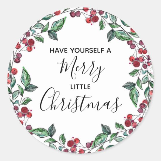 Merry little Christmas Sticker | Zazzle.com