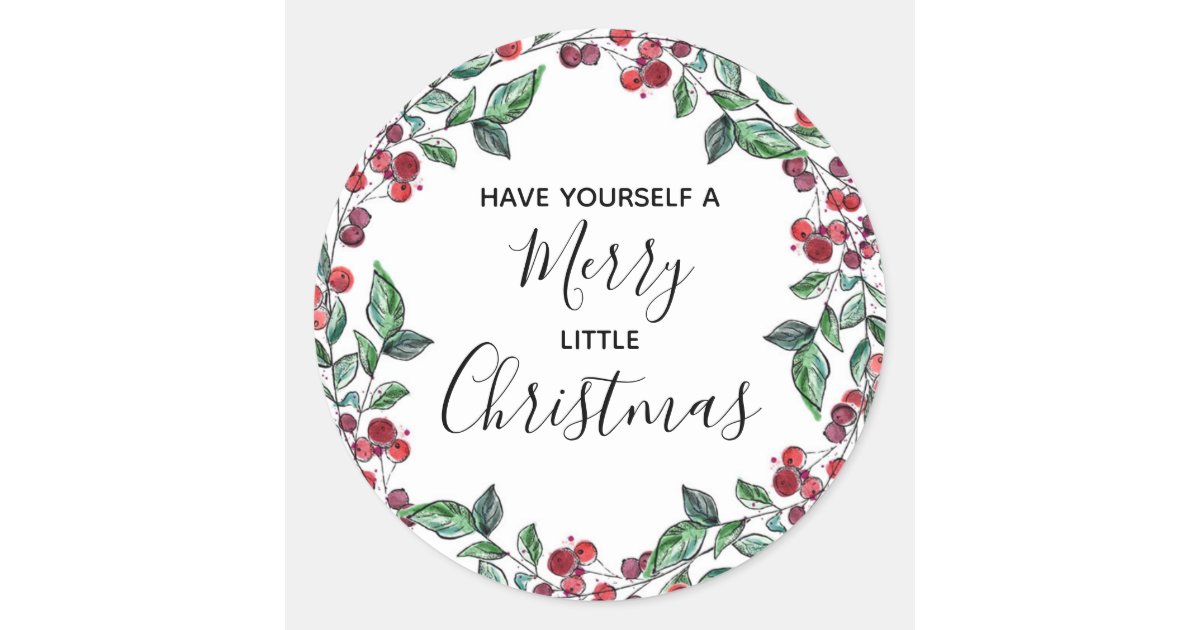 Merry little Christmas Sticker | Zazzle