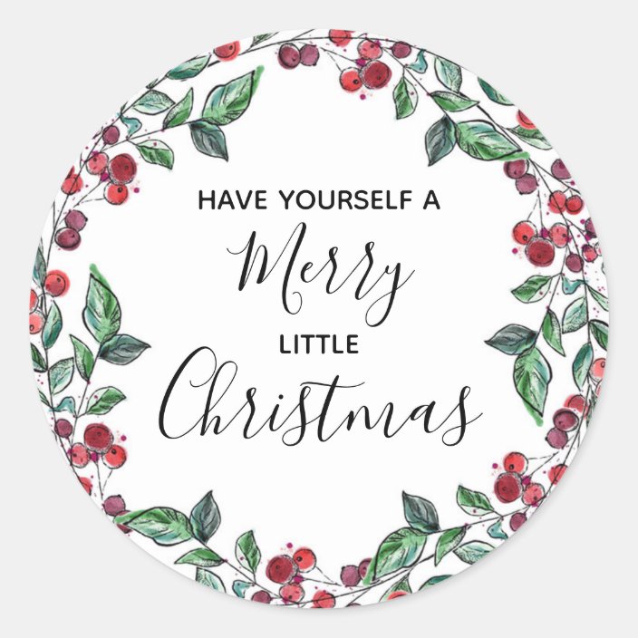 Merry little Christmas Sticker | Zazzle.com