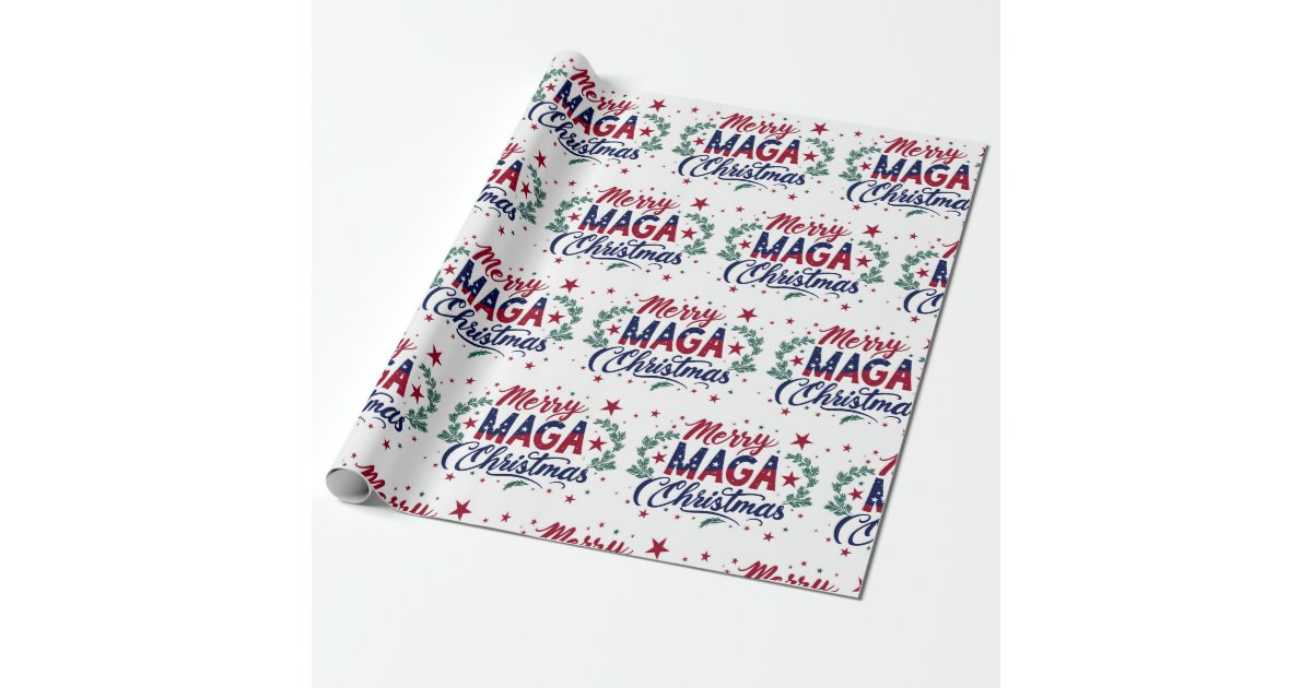 Merry Maga Christmas Wrapping Paper | Zazzle