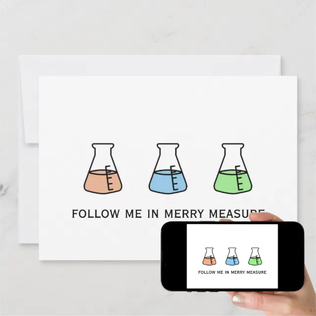 Merry Measure Chemistry Science Erlenmeyer Holiday | Zazzle