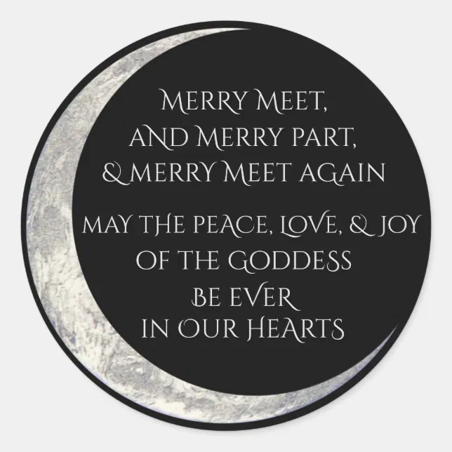 Merry meet, and merry part sticker | Zazzle
