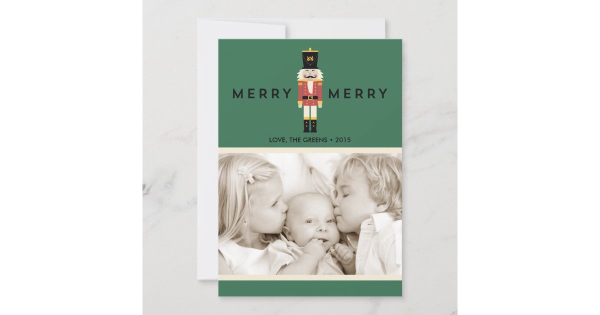 Merry Merry Nutcracker Christmas Holiday Card | Zazzle.com