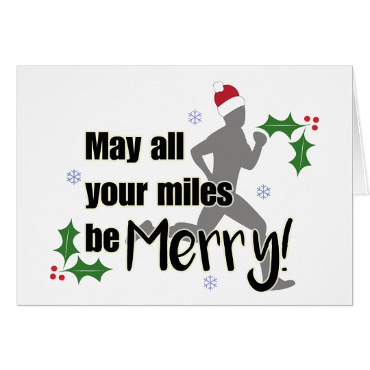 Merry Miles 2.0 Holiday Runner's Christmas Card | Zazzle.com