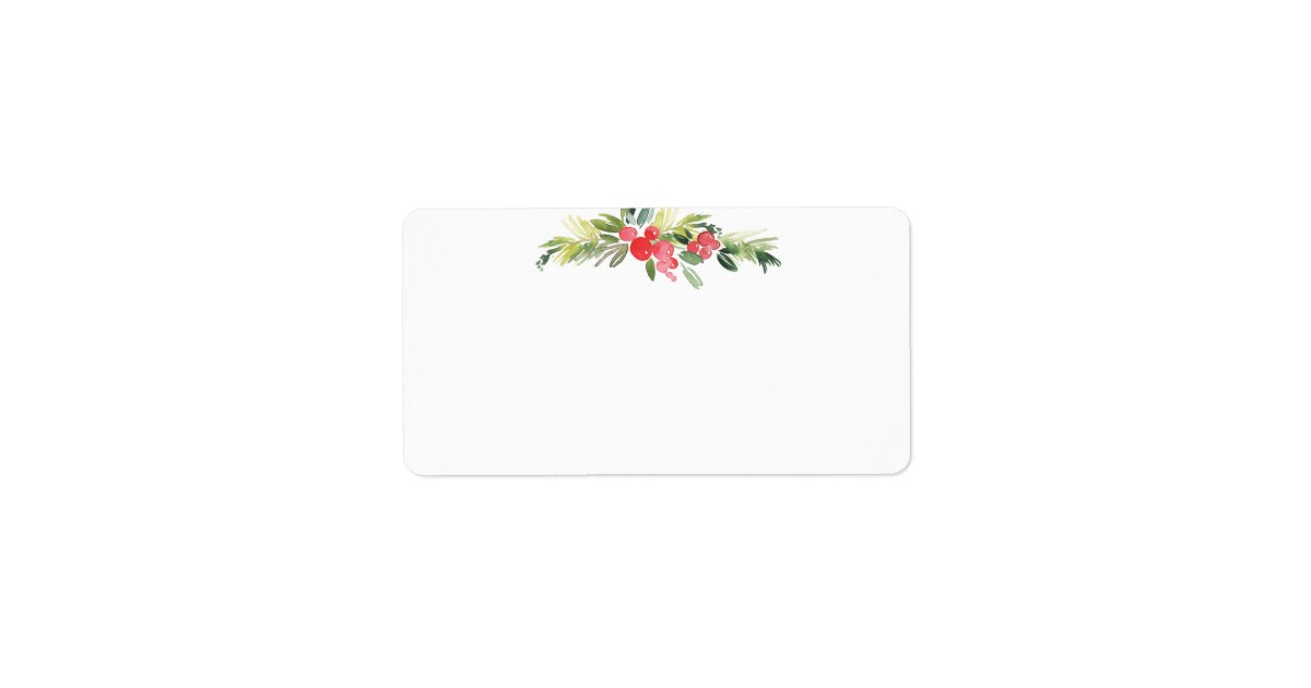 Merry Mistletoe | Blank Christmas Label | Zazzle