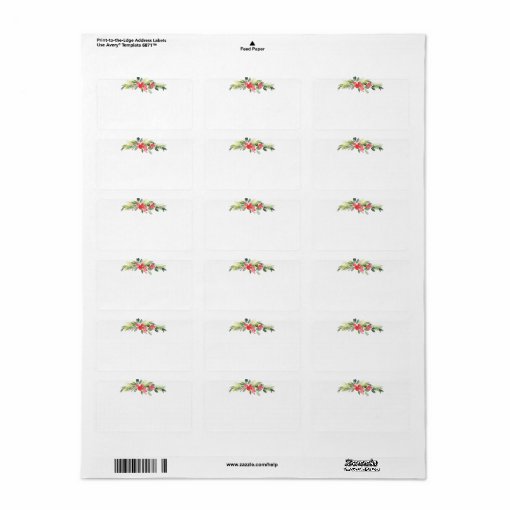Merry Mistletoe | Blank Christmas Label | Zazzle
