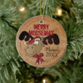 Merry Moosemas Ceramic Ornament | Zazzle
