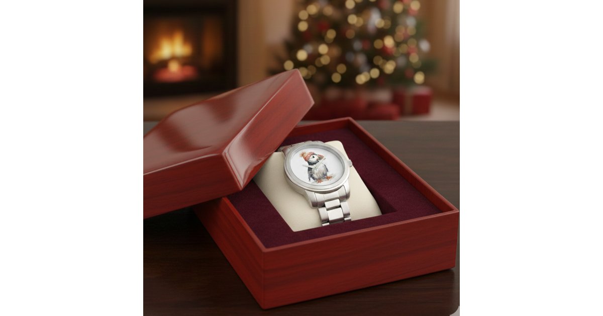 Merry Puffin Watch | Zazzle