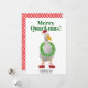 Merry Quackmas Santa Duck Flat Holiday Card | Zazzle