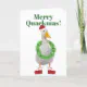 Merry Quackmas Santa Duck Folded Holiday Card | Zazzle