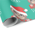 Merry Slothmas Sloth Cute Xmas Christmas Wrapping Wrapping Paper | Zazzle