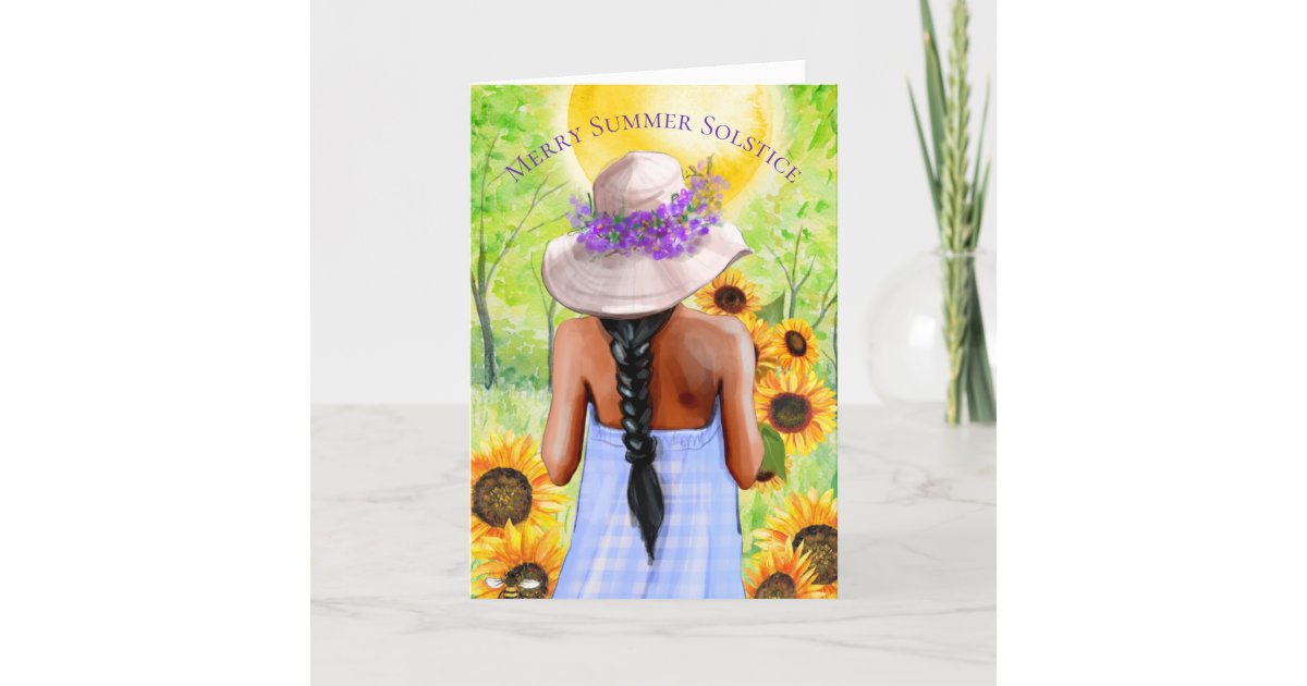 Merry Summer Solstice Litha Wiccan Sabbat Holiday Card | Zazzle