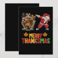 Merry Thanksmas Thanksgiving Fall Christmas Season Invitation | Zazzle