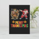 Merry Thanksmas Thanksgiving Fall Christmas Season Invitation | Zazzle