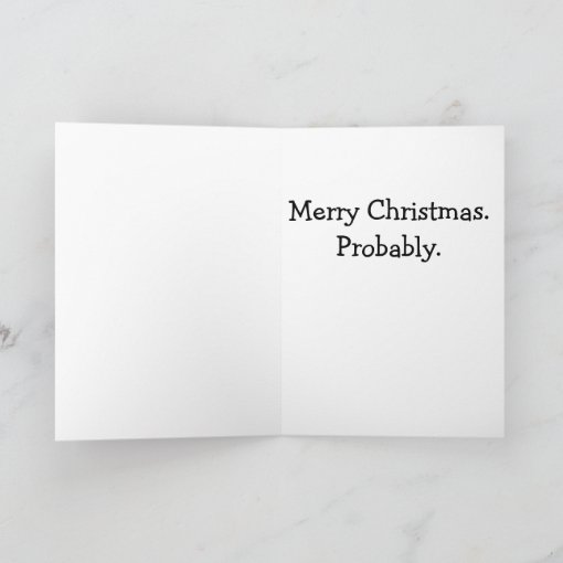 Merry Whatever - Grumpy Christmas Card | Zazzle